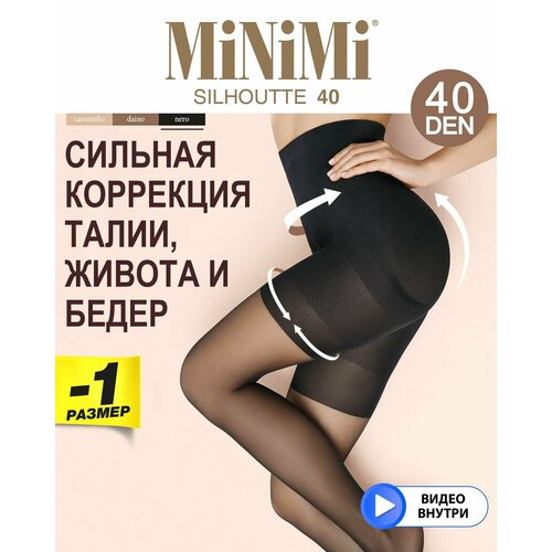Колготки  MiNiMi Silhouette, 40 den, размер 1-2, черный