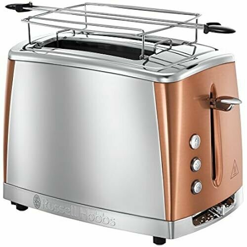 Russell Hobbs Luna Copper Accents, Цифровая стеклянная кофеварка, Технология насадки для душа, Программируемый таймер, Тостер