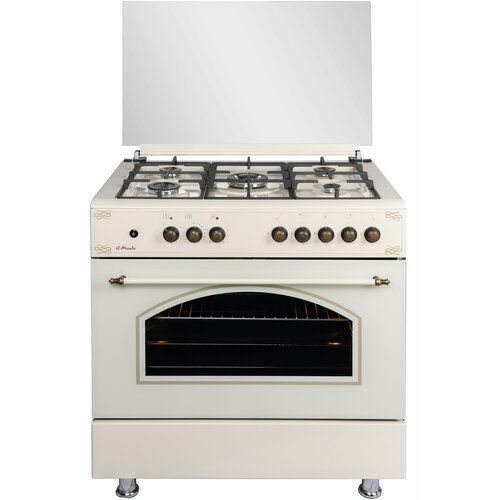 Кухонная плита 90 см, электрическая духовка , il Monte FO-GE9001 IVORY RUSTICO