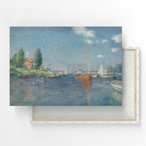 Картина на холсте, репродукция / Monet Claude / Клод Моне - Красные лодки / Размер 40 x 53 см