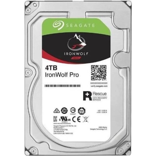 Жесткий диск HDD Seagate SATA3 4Tb IronWolf Pro NAS 7200 128Mb