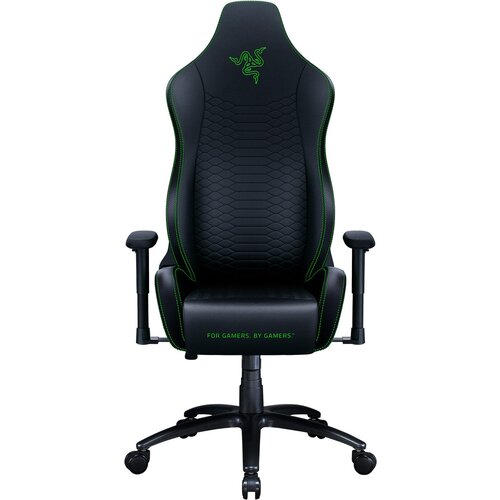 Компьютерное кресло Razer Iskur X игровое, обивка: искусственная кожа, цвет: черный/зеленый