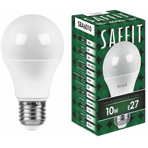 Лампа светодиодная LED 10вт Е27 белый | код. 55005 | FERON (5шт. в упак.)