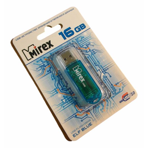 Флешка 16 ГБ USB Mirex Elf Blue