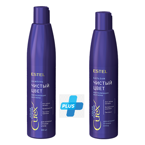 Комплект CUREX COLOR INTENSE Estel Professional (шампуньХОЛ+бальзамХОЛ), 550 мл