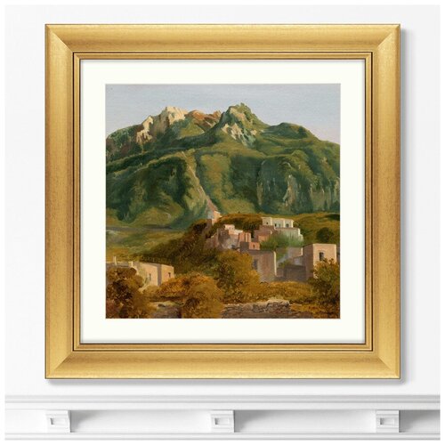 Репродукция картины в раме Village on the Island of Ischia, 1826г. Размер картины: 60,5х60,5см