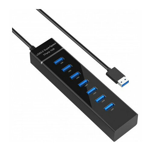 USB хаб Ks-is 1xUSB 3.0 6xUSB 2.0 F в USB 3.0 Type A M (KS-569) с БП