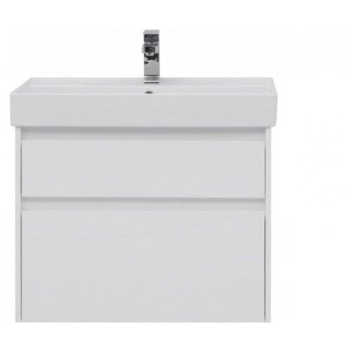 Мебель для ванной Aquanet Nova Lite 75 два ящика, белый глянец