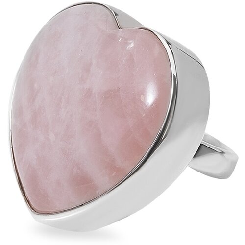 Перстень Island Soul, серебро, 925 проба, кварц, размер 18, розовый