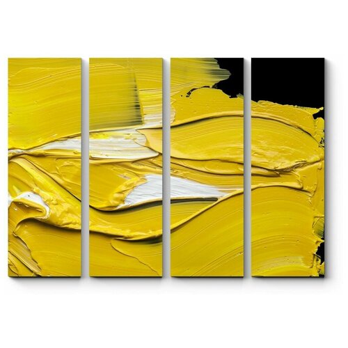 Модульная картина Желтым по черному 130x98