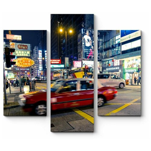 Модульная картина Вечерний Гонконг120x108