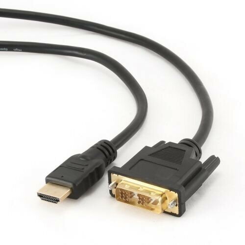 Fillum кабель Filum Кабель HDMI-DVI-D 1.8 м, медь, черный, разъемы: HDMI A male-DVI-D single link male, пакет. FL-C-HM-DVIDM-1.8M 894189