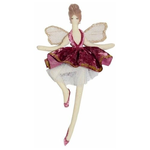 Due Esse Christmas Кукла на елку Фея - Балерина Мария - Мариинские танцы 24 см розовая, подвеска LN001116C