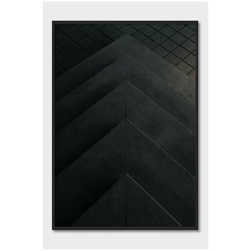 Постер для интерьера Postermarkt, 50х70 см в черной рамке, Черный #4