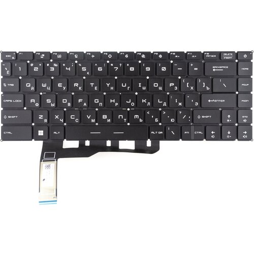 Клавиатура для MSI Creator 15 A10UET с подветкой p/n: 9Z. NJ2BN. A1D, AE09U010