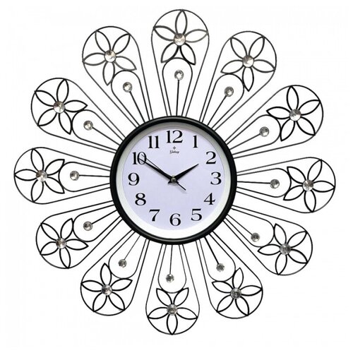 Настенные часы GALAXY AYP-1210, металл, стразы, диаметр 60 см
