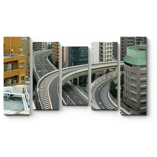 Модульная картина Жилые многоэтажки Токио130x78
