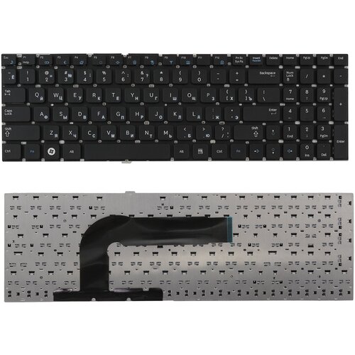 Клавиатура для ноутбука Samsung Q530 черная без рамки