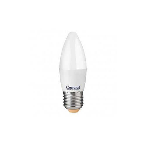 Светодиодная LED лампа General свеча E27 12W 6500K 6K 35х105 пластик/алюм GLDEN-CF-12-230-E27-6500 661094 (упаковка 12 штук)