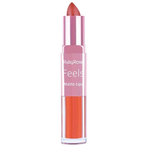 Ruby Rose Помада+блеск, HB-8608, Duo Matt Lips Feels, оттенок 307
