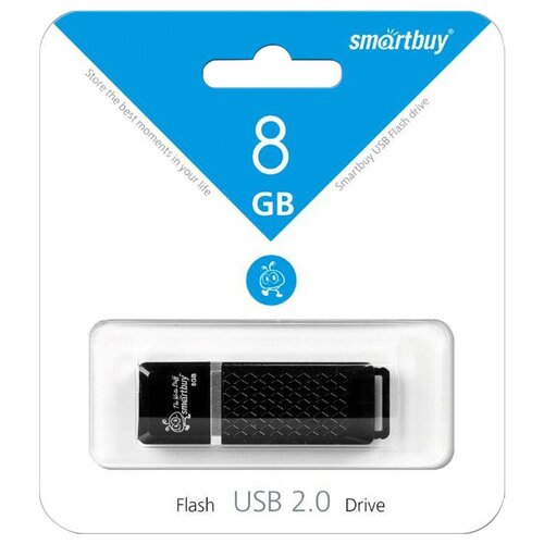 Флешка SmartBuy Quartz 8 ГБ, 1 шт., черный