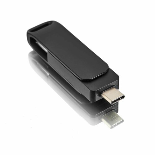 USB флешка, USB flash-накопитель, Флешка Ultra 3 в 1 (USB + micro USB + Type-C), 32 ГБ, черная, арт. F38