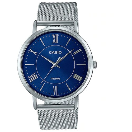 Наручные часы CASIO Collection MTP-B110M-2A, серебряный, синий