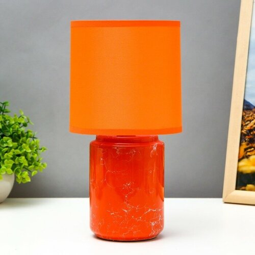 Настольная лампа "Верона" E14 40Вт оранжевый 13х13х27 см