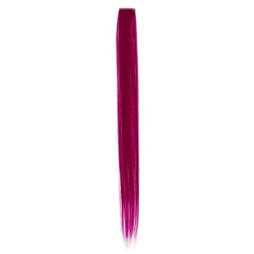 Локон накладной искусственный 50(±5)см волос прямой матт 5гр на заколке фиолет TF2405# 7436008