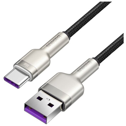 Кабель Baseus Cafule Series Metal Data Cable USB to Type-C 66W 1m Чёрный (CAKF000101)