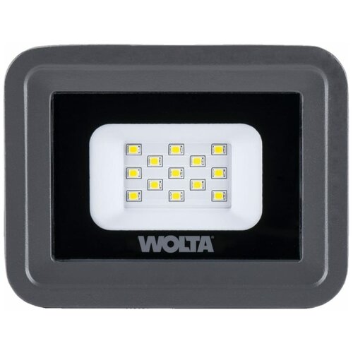 Светодиодный прожектор Wolta Светодиодный прожектор WOLTA WFLY-10W/06 10Вт 3000K IP65 900лм серый 115x112/85x27 1/40
