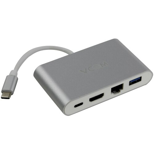 Кабель-адаптер USB3.1 Type-CM-->HDMI+USB3.0+RJ45+PD charging VCOM