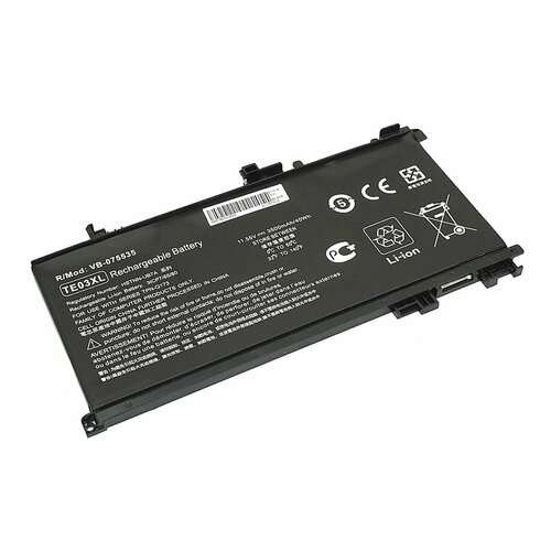 Аккумулятор для ноутбука HP TPN-Q173 (TE03-3S1P) 11,55V 3500mAh OEM черная