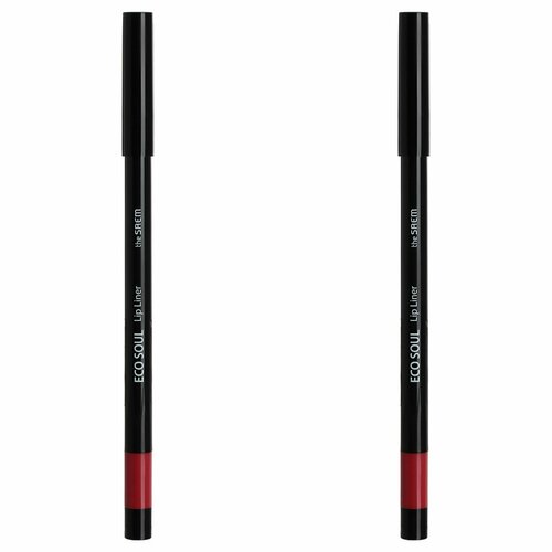 The Saem Карандаш для губ Eco Soul Lip Liner RD01 French Red, 0,2мл, 2 шт