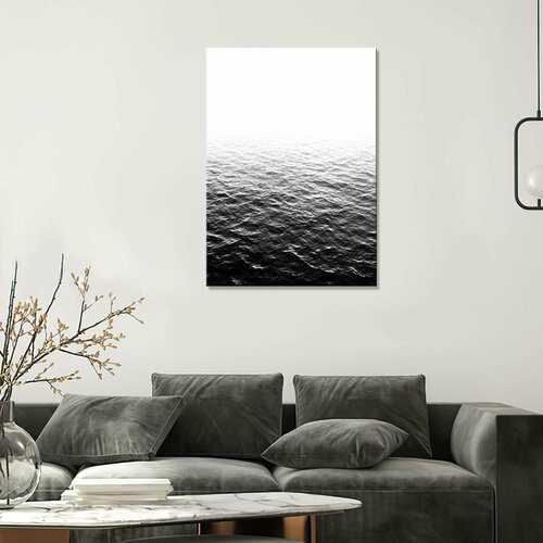 Интерьерная картина на холсте - Чёрно-белая вода 60х80