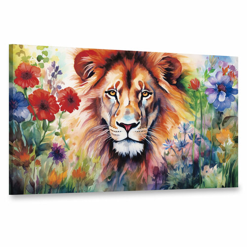 Интерьерная картина 100х60 "лев"
