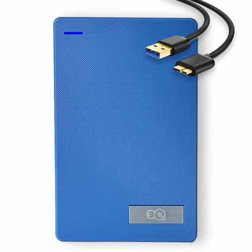 Внешний жесткий диск 500Gb 3Q Portable USB 3.0, Портативный накопитель HDD, синий