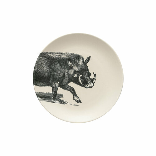 Тарелка COSTA NOVA Elements Fauna, 21 см, керамическая, белая (COP211-00920A)