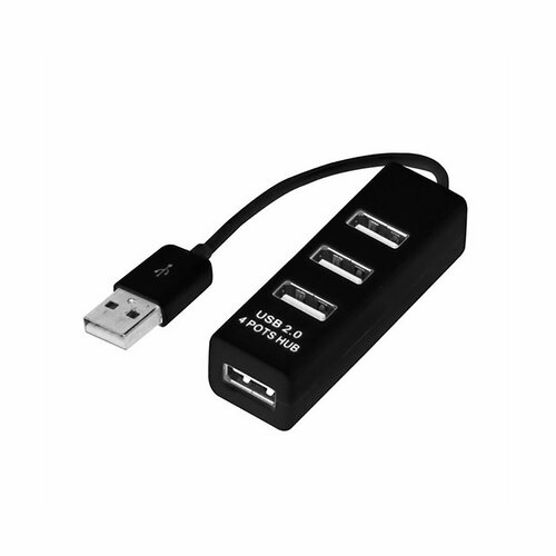 Разветвитель Rexant, 4 USB, 12 см, черный