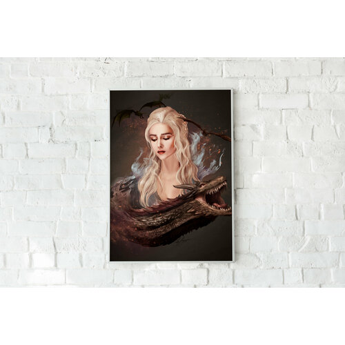 Плакат Игра престолов/Мать драконов/Дайнерис/ Плакат на стену 30х42 см / Постер формата А3