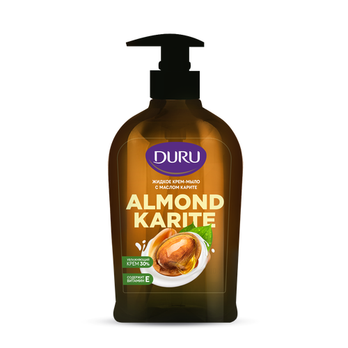 DURU Крем-мыло жидкое Almond Karite c маслом карите без аромата, 300 мл, 366 г