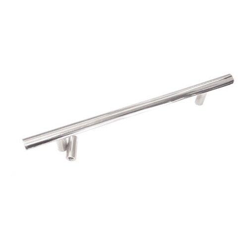 Мебельная ручка - рейлинг, длина 256 мм, диаметр 12 мм, цвет - сталь