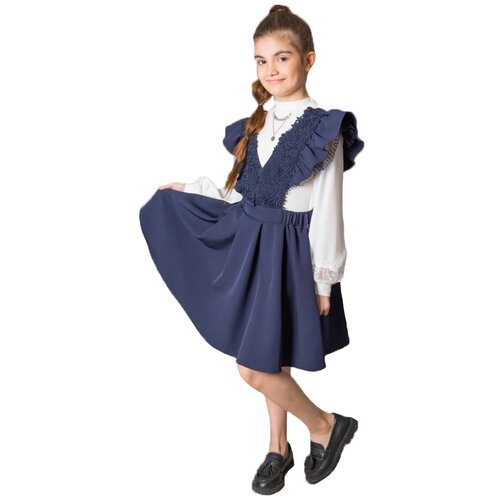 Школьное платье Deloras, размер 140, синий