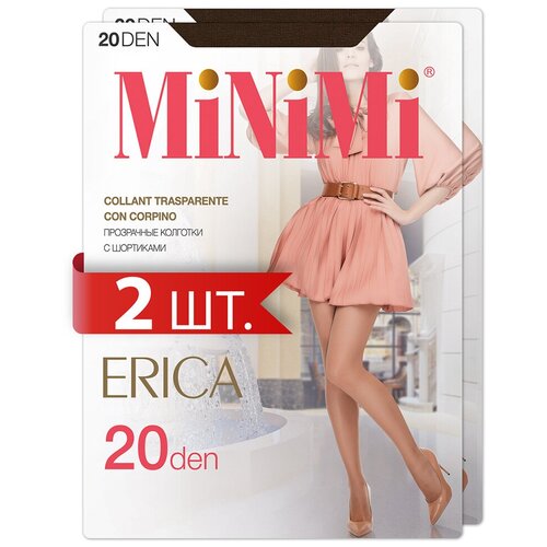 Колготки MiNiMi Erica, 20 den, 2 шт., размер 2 (S), коричневый