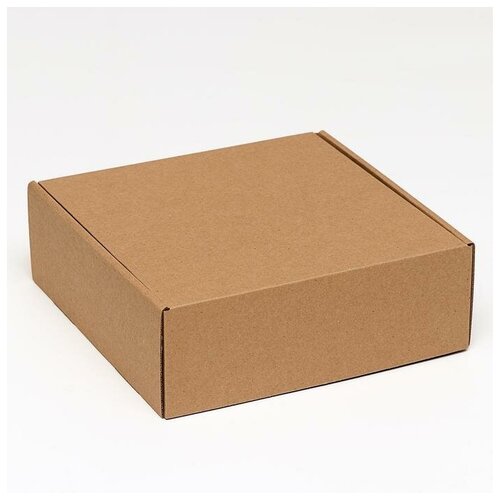 Коробка самосборная, крафт, 23 х 23 х 8 см