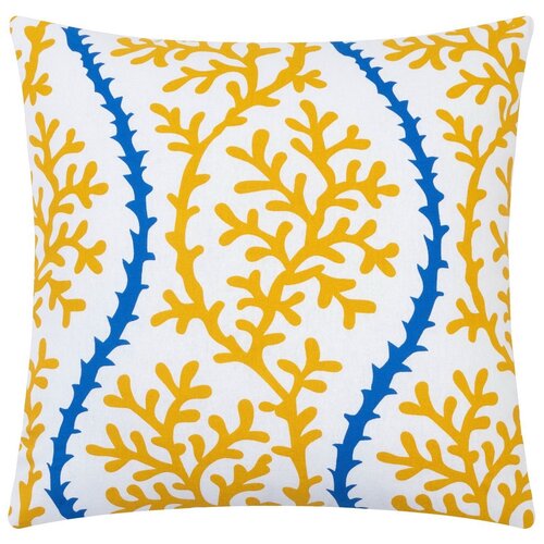Подушка декоративная Этель Кораллы (7522544), 40x40 см, желтый/синий