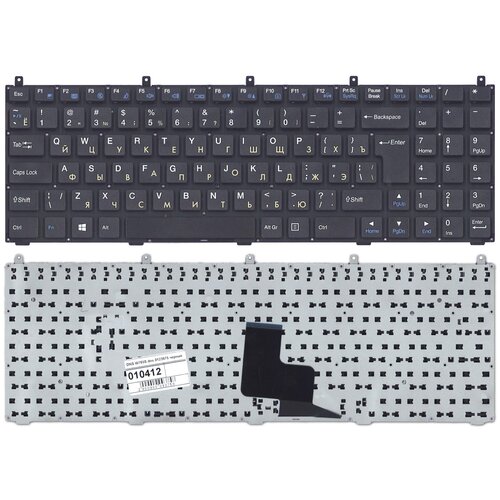 Клавиатура для ноутбука DNS 0165357 черная без рамки