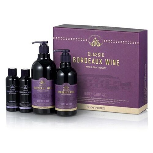 Набор (гель для душа + лосьон для тела) Welcos Body Phren Classic Bordeaux Wine Body Care Set (500 мл/315 мл/100 мл*2 шт)