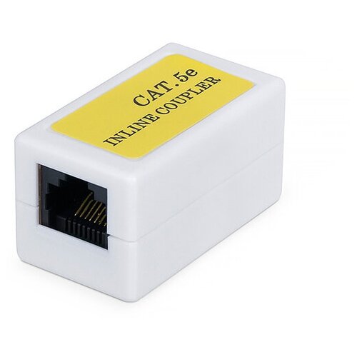 Проходной адаптер для витой пары Ripo Соединитель интернет кабеля RJ45-RJ45 (8P8C) Cat5e (Класс D) 100МГц белый плата 10 шт в упаковке 003-500046/10