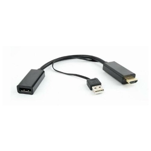 Переходник HDMI DisplayPort 0.15м Gembird DSC-HDMI-DP круглый черный
